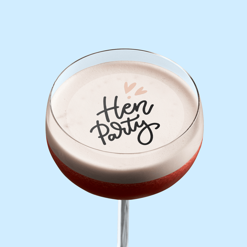 Hen Party - Hen Do Drink Toppers - Edible Cocktail Toppers