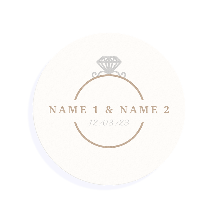 Diamond Ring Wedding Drink Topper - Edible Cocktail Toppers