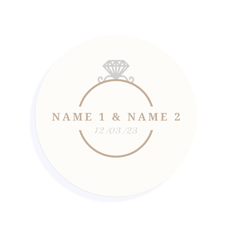 Diamond Ring Wedding Drink Topper - Edible Cocktail Toppers