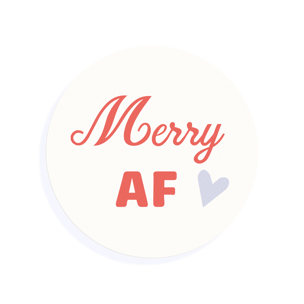 Merry AF Christmas Drink Topper - Edible Cocktail Toppers