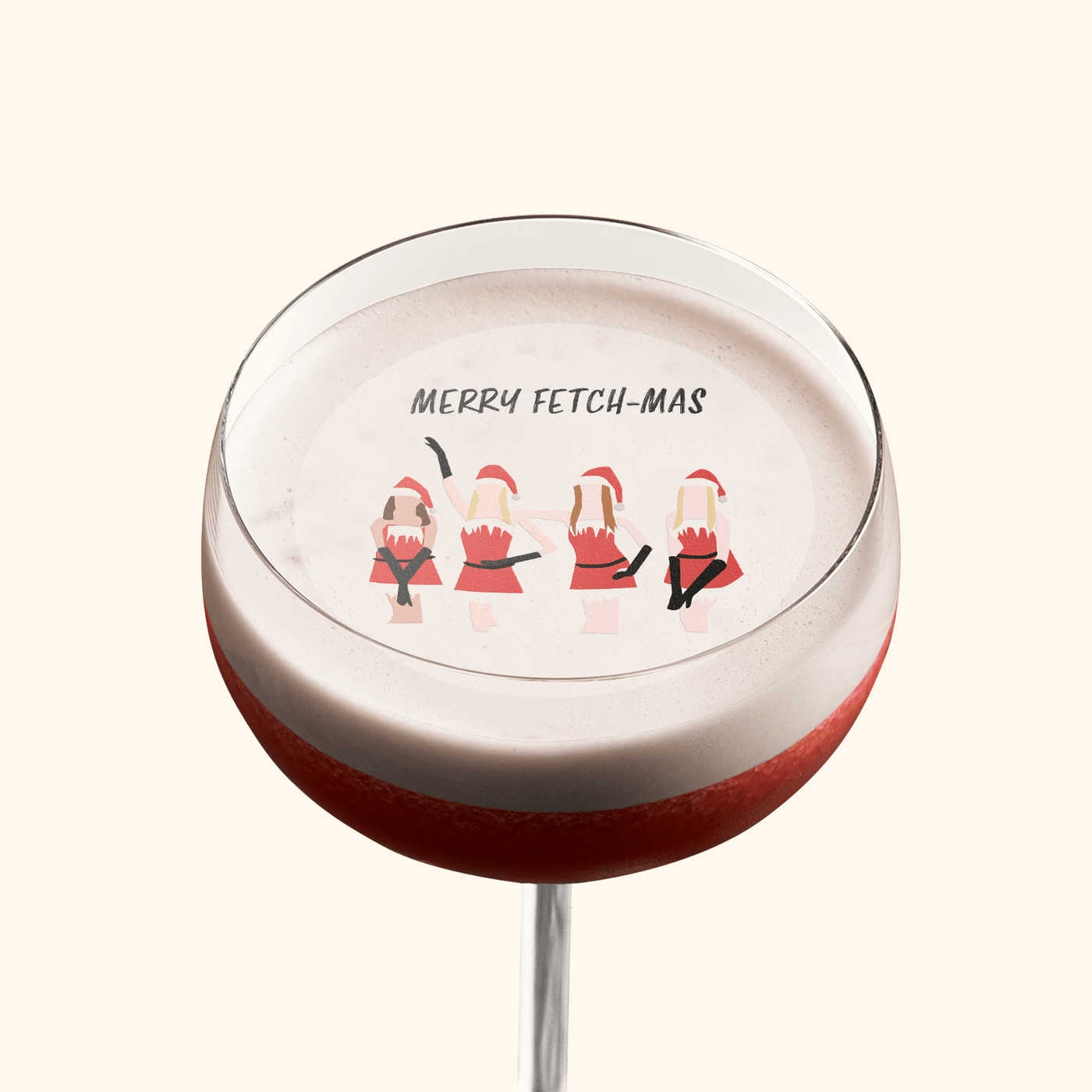 Merry Fetchmas Christmas Drinks Toppers - Edible Cocktail Toppers